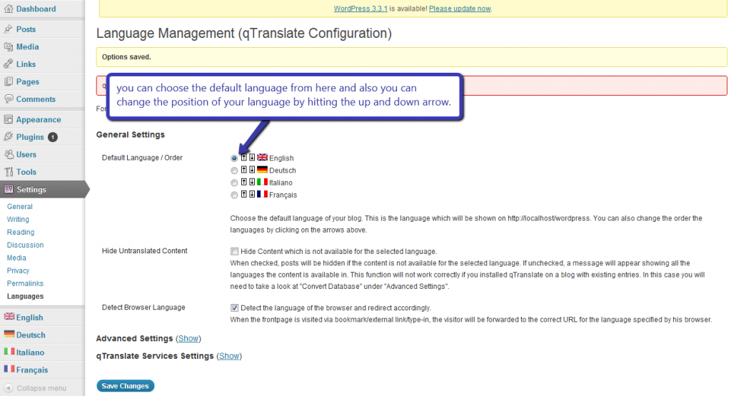 How to Translate WordPress Website Via qTranslate Plugin | InkThemes