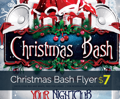 Christmas Flyer Template PSD- Christmas Bash | InkThemes