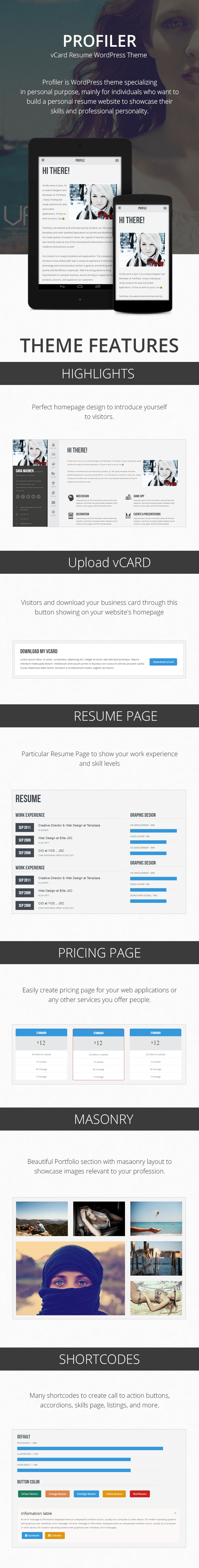 Resume WordPress Theme with vCard | InkThemes