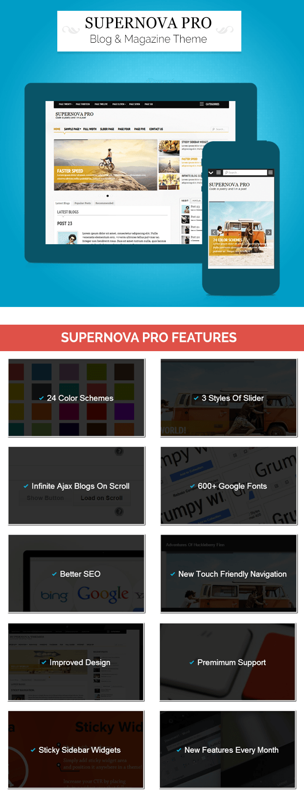 SUPERNOVA PRO - The Fastest Loading Blog WordPress Theme | InkThemes