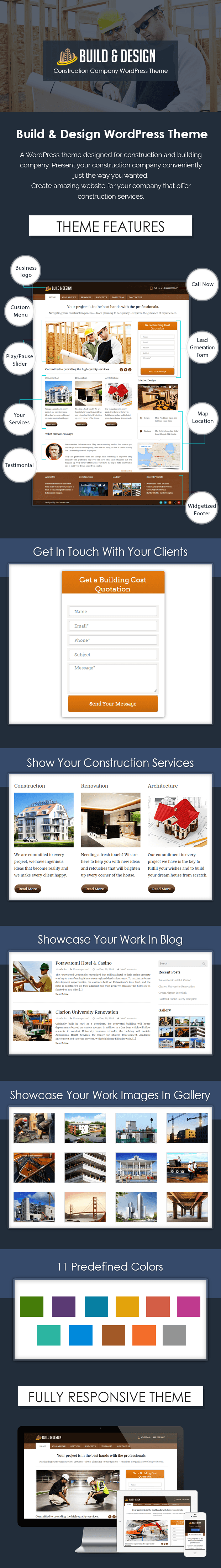 Construction Company WordPress Theme | InkThemes