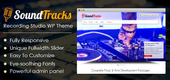 Recording Studio WordPress Theme | InkThemes