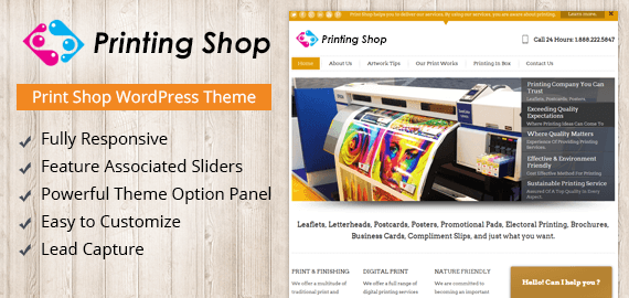 Printing Shop WordPress Theme | InkThemes