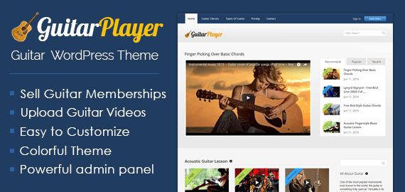 Guitar WordPress Theme | InkThemes