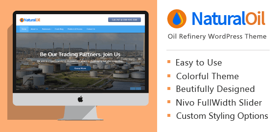 NaturalOil - Oil Refinery WordPress Theme | InkThemes