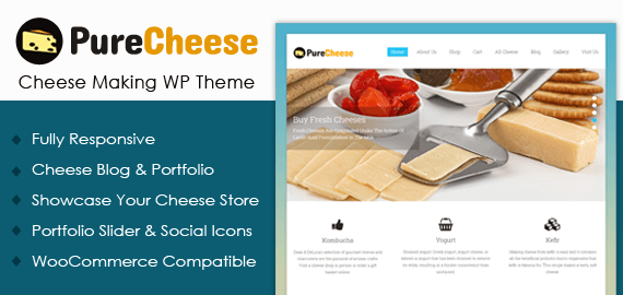 'PureCheese' Cheese Making WordPress Ecommerce Theme | InkThemes
