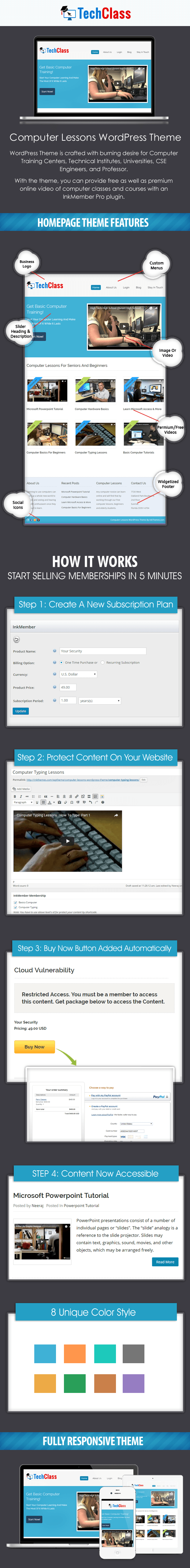 Online Computer Lessons & Tutorials WordPress Theme | InkThemes