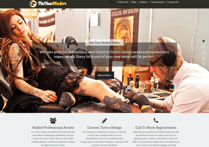 10+ Best Tattoo WordPress Themes 2018 | InkThemes