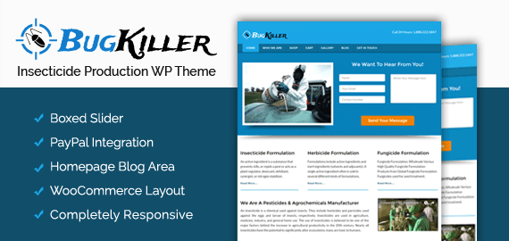 [BugKiller] Insecticide Production WordPress Theme | InkThemes