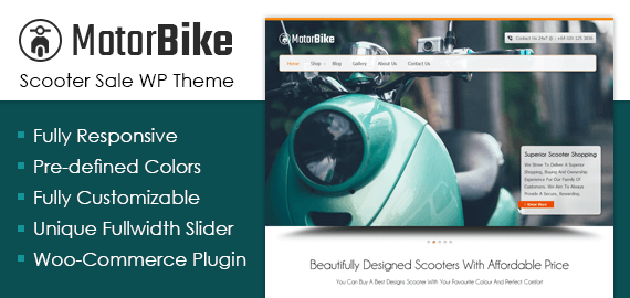 [MotorBike] Scooter Sale WordPress Theme & Template | InkThemes