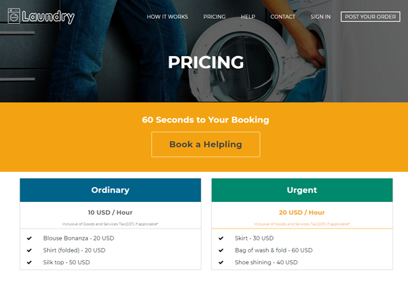 Laundry Service PHP Script | InkThemes
