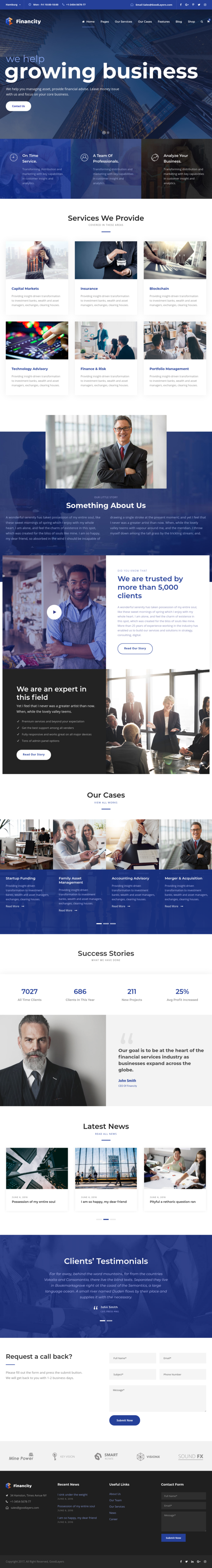 Financity - Business / Financial / Finance WordPress Theme | InkThemes