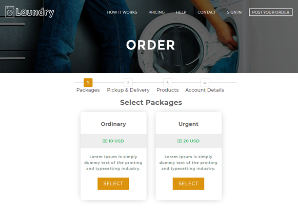 Laundry Service PHP Script | InkThemes