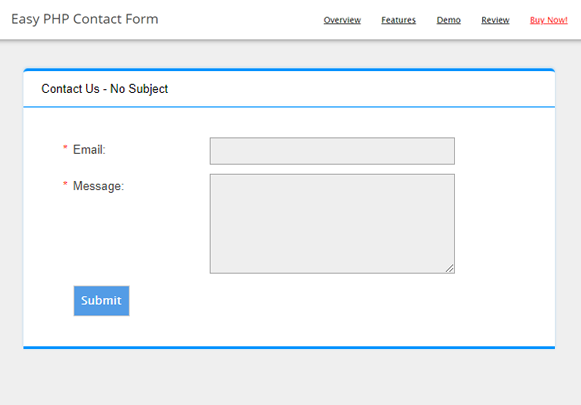 Easy And Advanced Contact Form Php Script