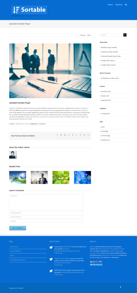 Sortable WordPress Plugin | InkThemes
