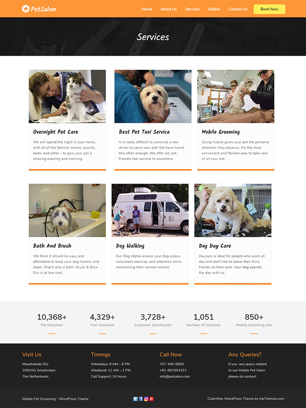Pet Care WordPress Theme | InkThemes