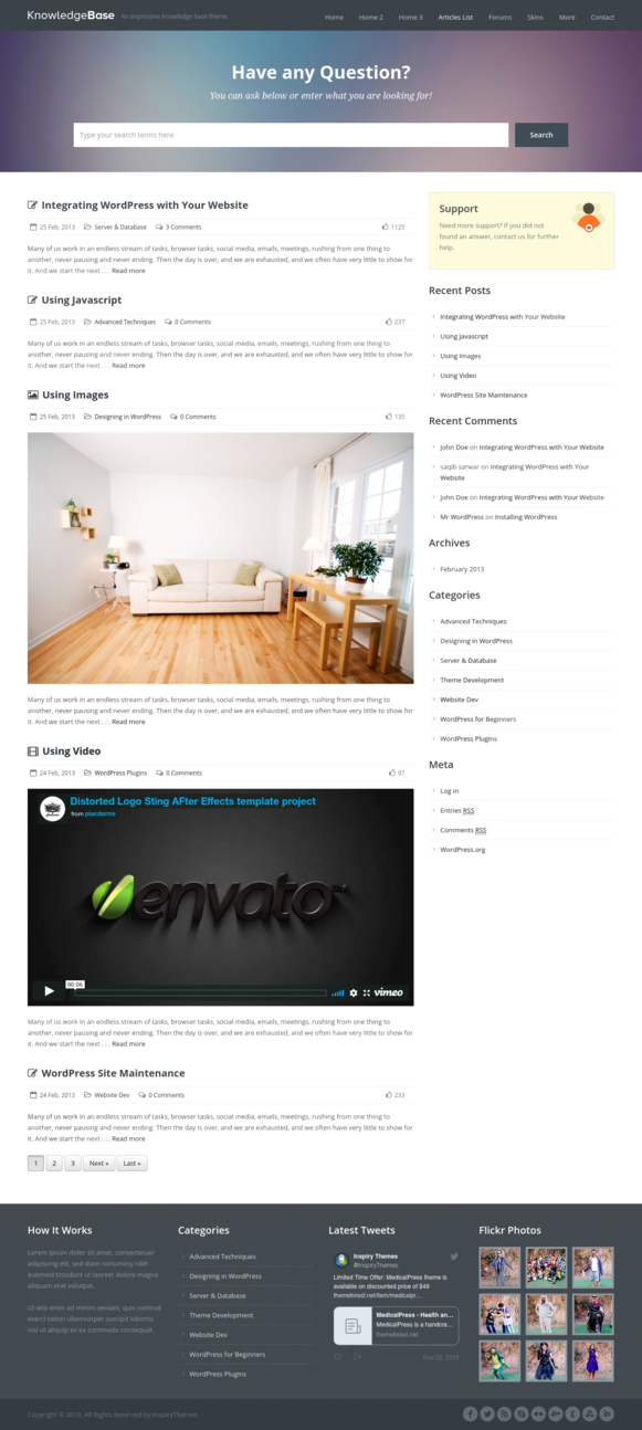 Knowledge Base - A WordPress Wiki Theme | InkThemes