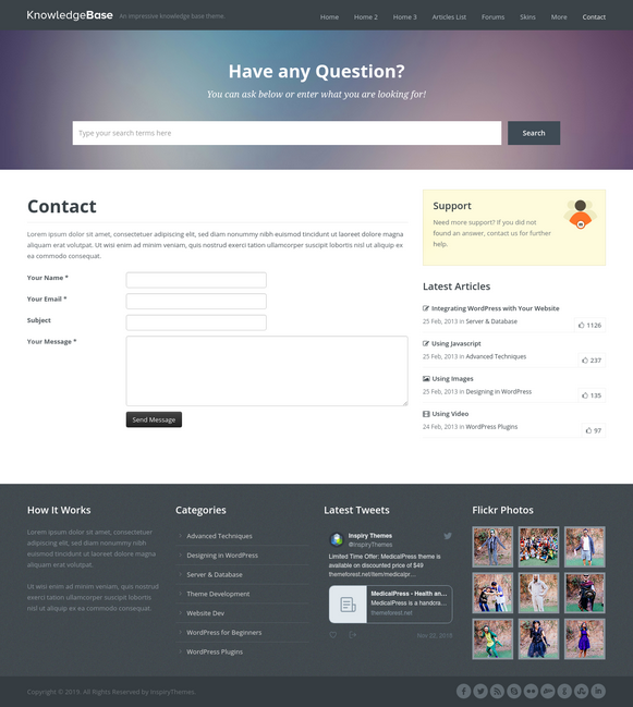 Knowledge Base - A WordPress Wiki Theme | InkThemes