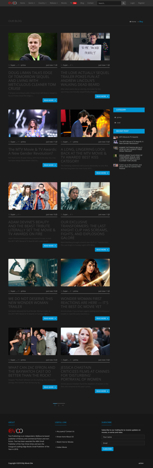 OVOO- Movie & Video Streaming PHP Script | InkThemes
