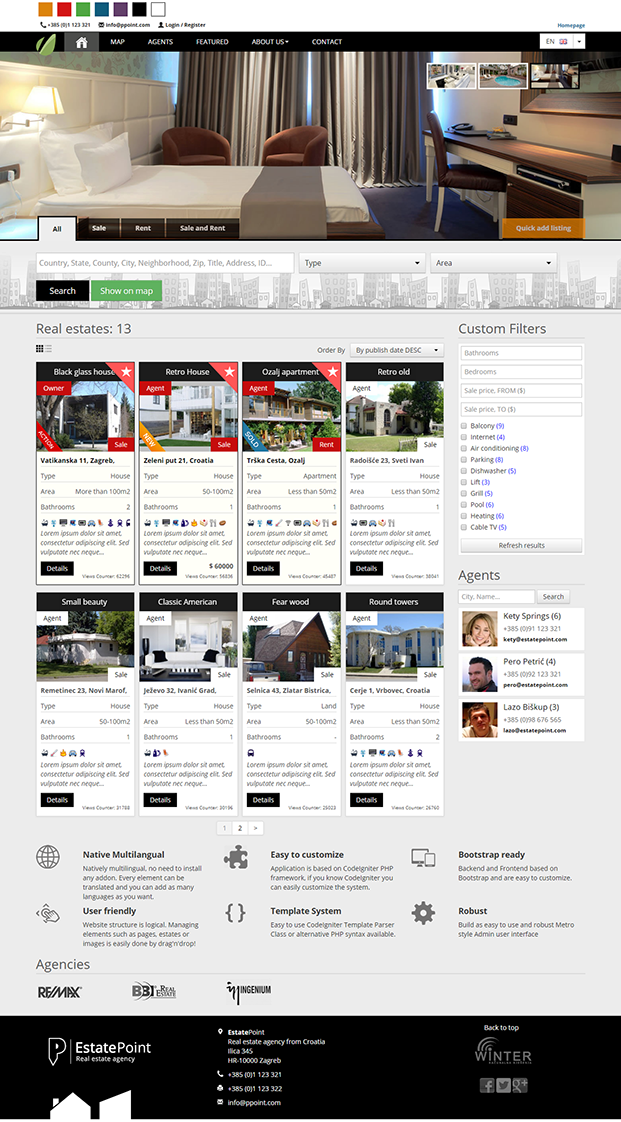 Real Estate Agency Portal PHP Script | InkThemes
