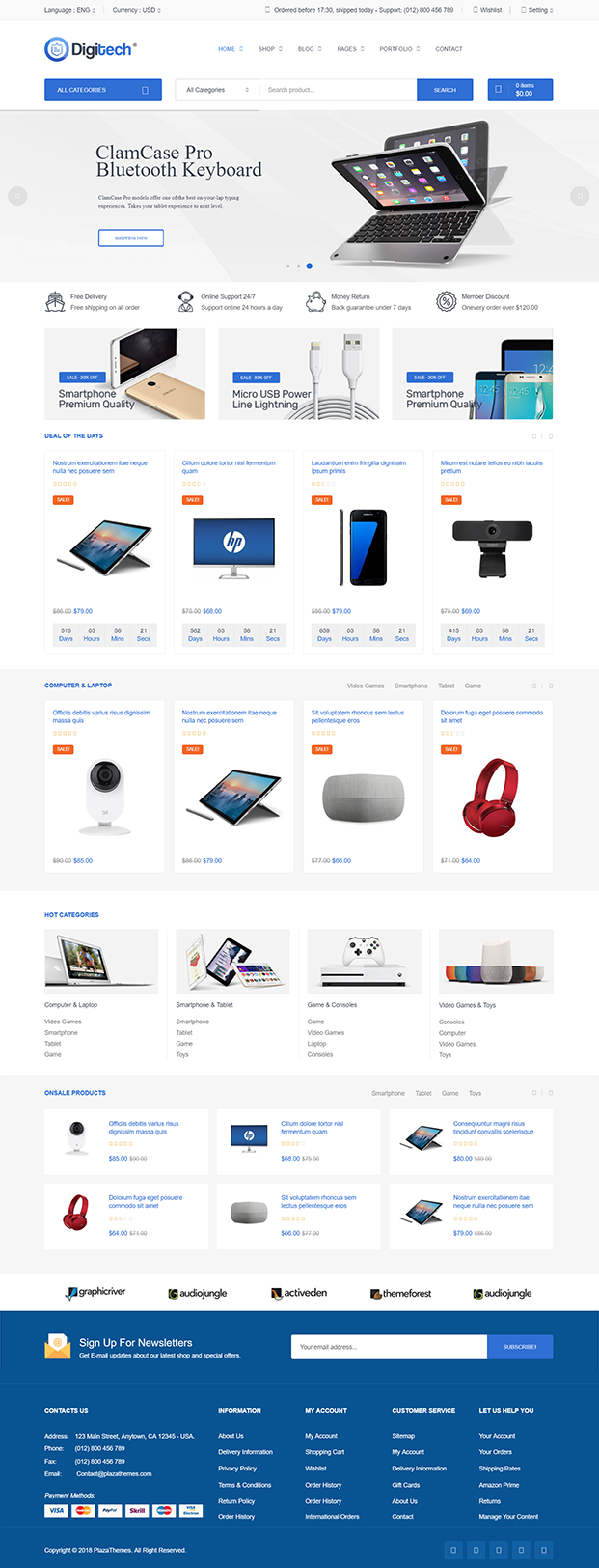 Digitech - Responsive Technology WordPress Theme | InkThemes