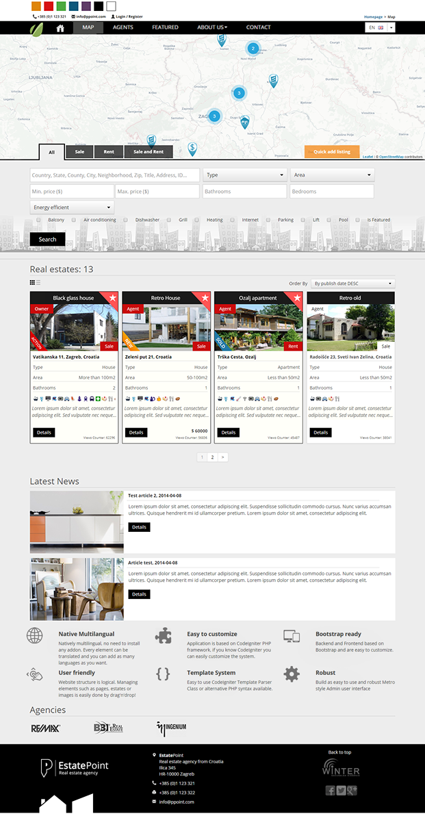 Real Estate Agency Portal PHP Script | InkThemes