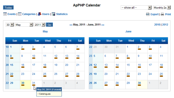 ApPHP Calendar PHP Script | InkThemes ApPHP Calendar PHP Script | InkThemes