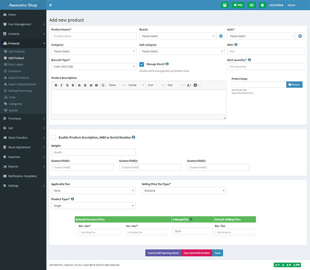 Ultimate POS - Stock Management PHP Script | InkThemes