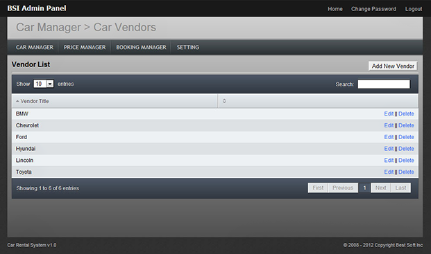 Car Rental System - PHP Script | InkThemes