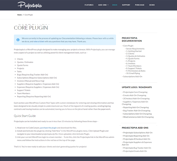Projectopia - Project Management WordPress Plugin | InkThemes