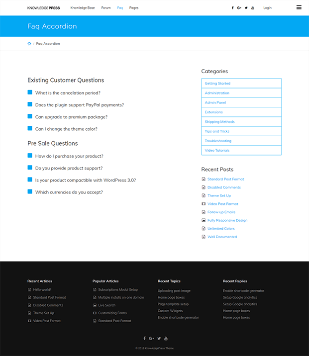 KnowledgePress - FAQ & Wiki WordPress Theme | InkThemes