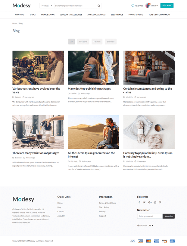 Modesy - Online Store PHP Script | InkThemes