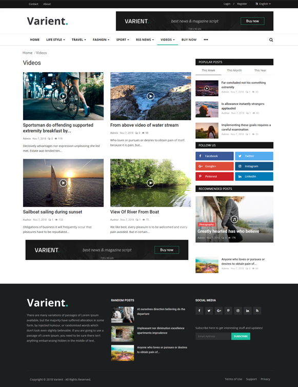 Varient News & Magazine PHP Script | InkThemes