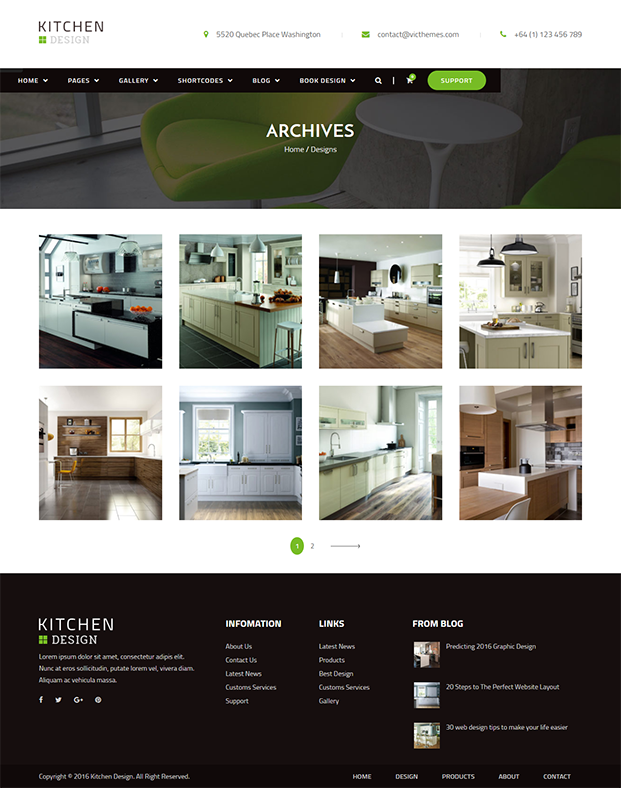 Kitchen - Modern Kitchen Design WordPress Theme | InkThemes