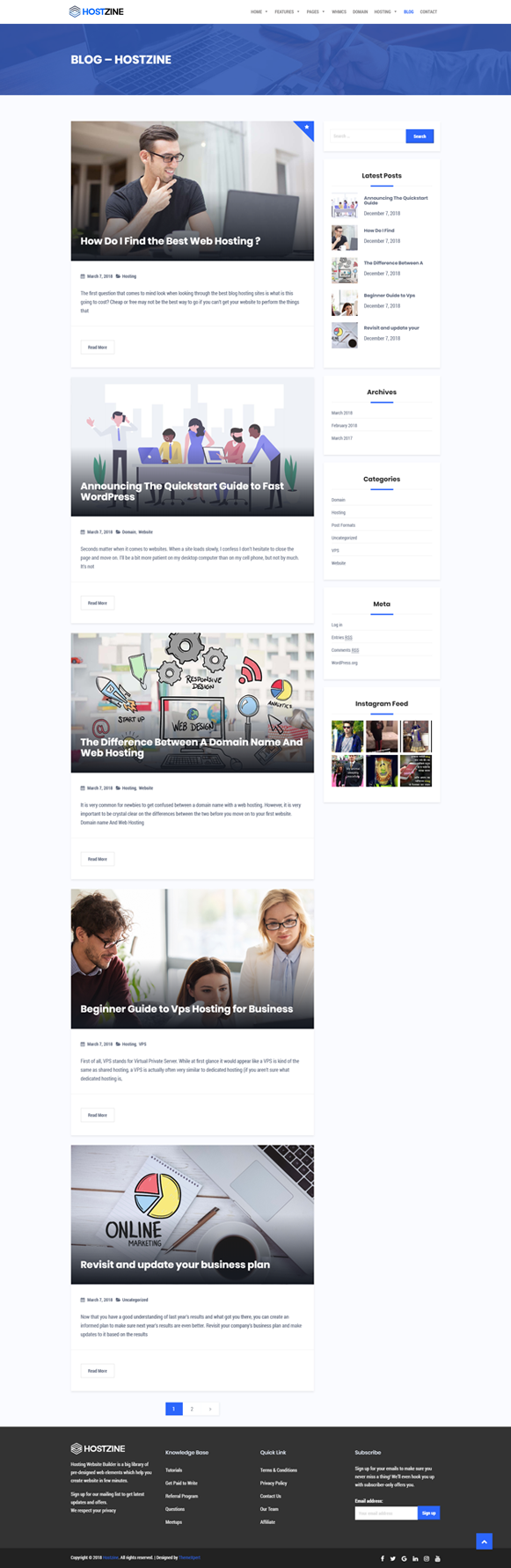 Hostzine - WordPress Hosting Theme | InkThemes
