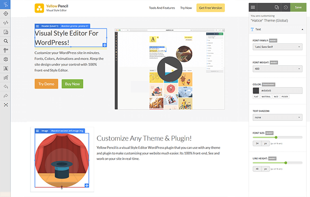 YellowPencil - CSS Editor WordPress Plugin | InkThemes