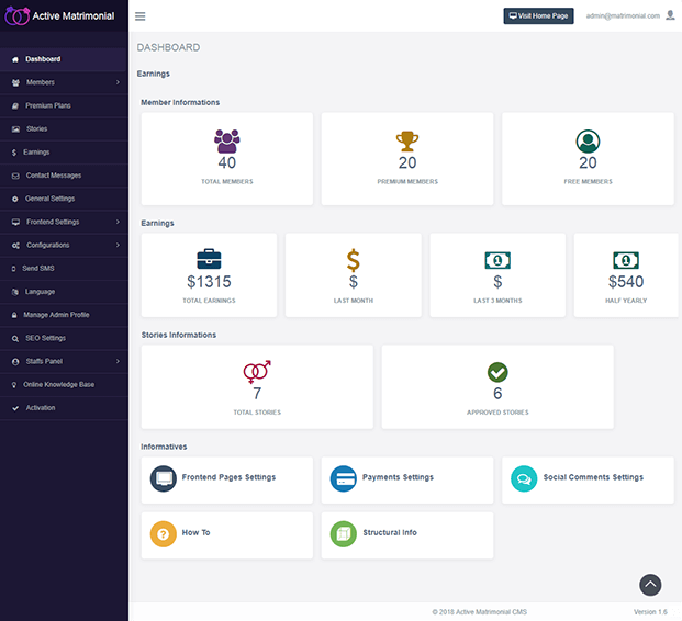 Active Matrimonial CMS PHP Script | InkThemes