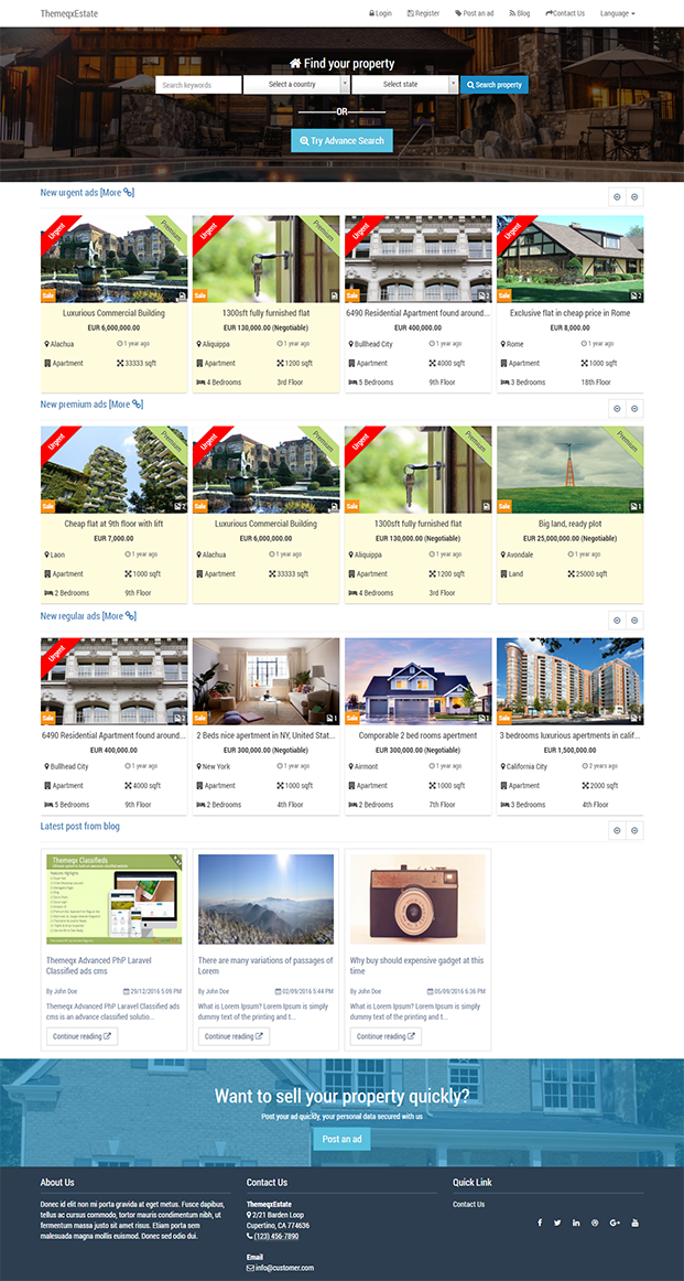 Themeqxestate Property Listing Php Script Inkthemes 