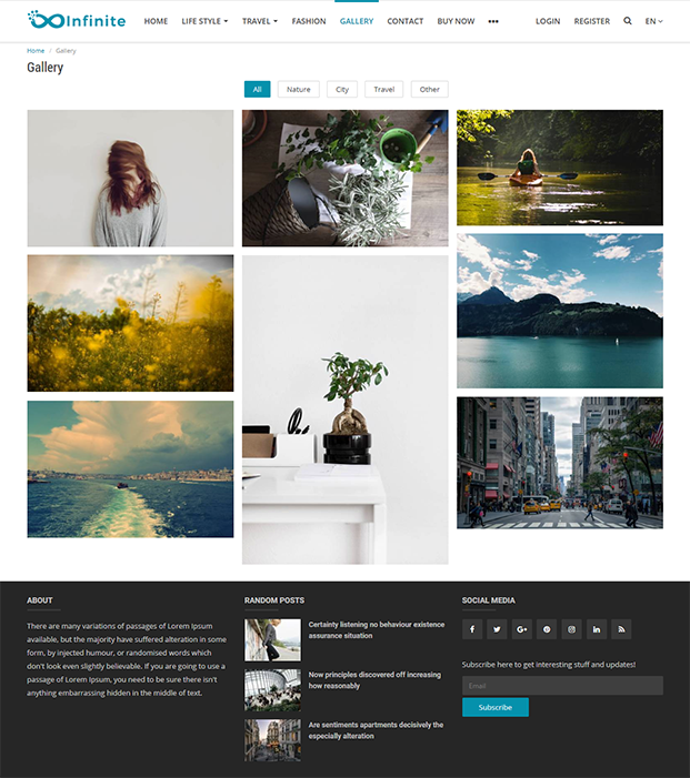 Infinite - Blog & Magazine PHP Script | InkThemes