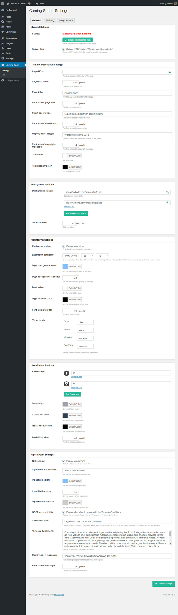 Coming Soon WordPress Plugin | InkThemes