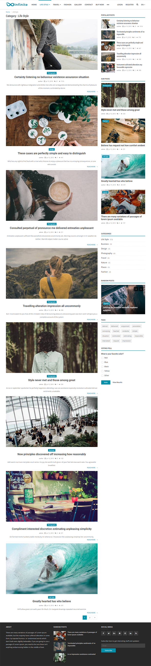 Infinite - Blog & Magazine PHP Script | InkThemes