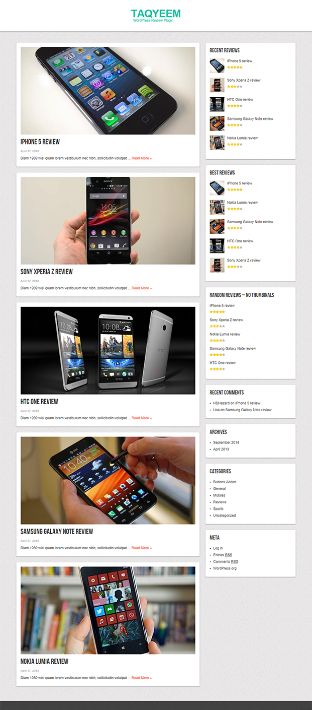 Taqyeem - WordPress Product Review Plugin | InkThemes