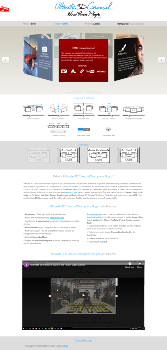 Ultimate 3D Carousel - Wordpress Plugin | InkThemes Ultimate 3D Carousel - Wordpress Plugin | InkThemes