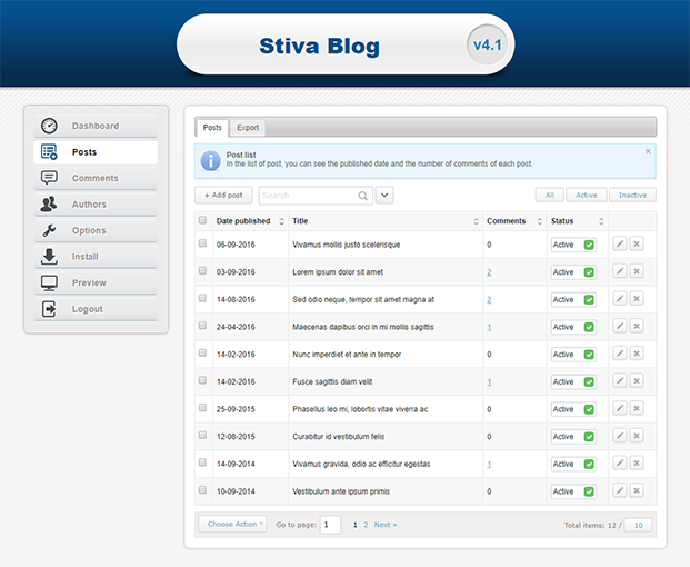 STIVA PHP Blog Script For Bloggin Platform | InkThemes