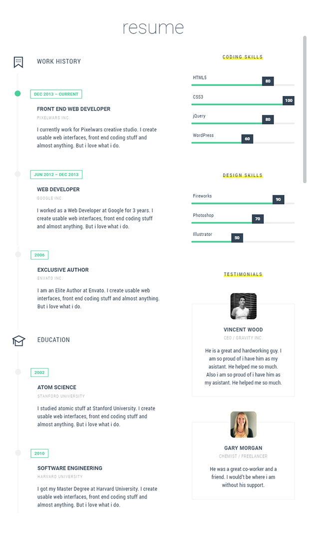 uCard - WordPress Theme For vCard, Resume And Portfolio | InkThemes