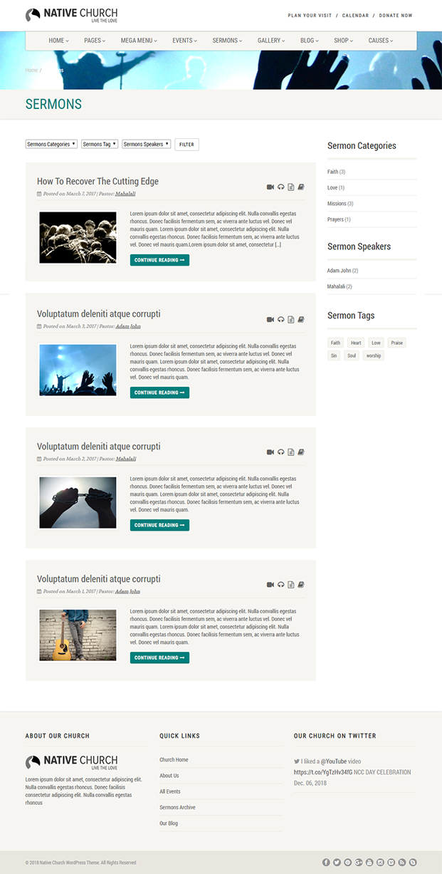 NativeChurch - WordPress Theme For Church And Charity | InkThemes