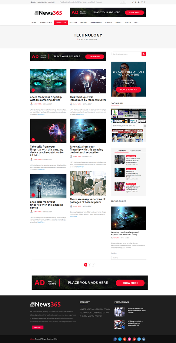 News365 - Newspaper PHP Script | InkThemes