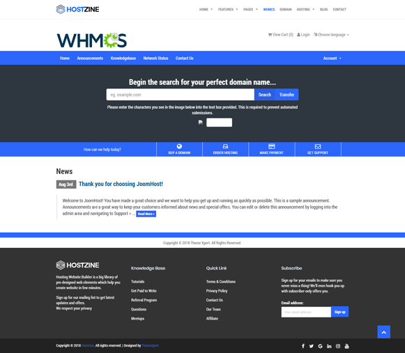 Hostzine - WordPress Hosting Theme | InkThemes