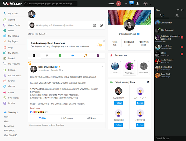 WoWonder Facebook Clone PHP Script| InkThemes WoWonder Facebook Clone PHP Script| InkThemes