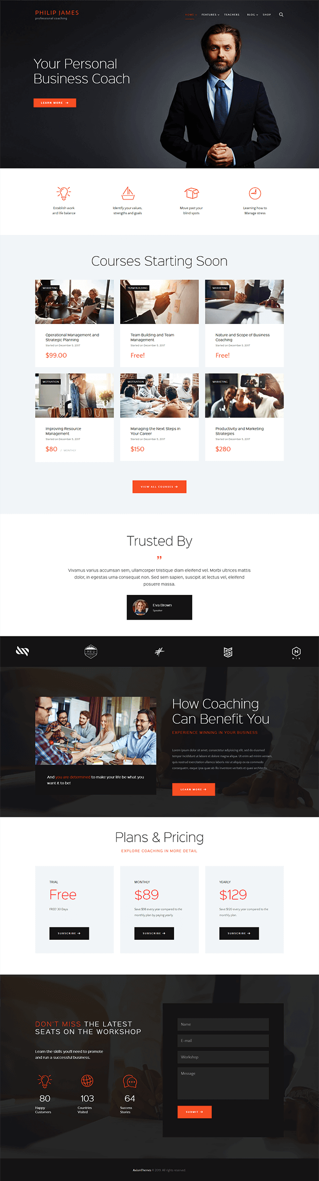 PJ - Coaching WordPress Theme For Personal Development | InkThemes